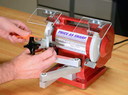 Demonstrating the Twice As Sharp Scissors Sharpener - Video ...
