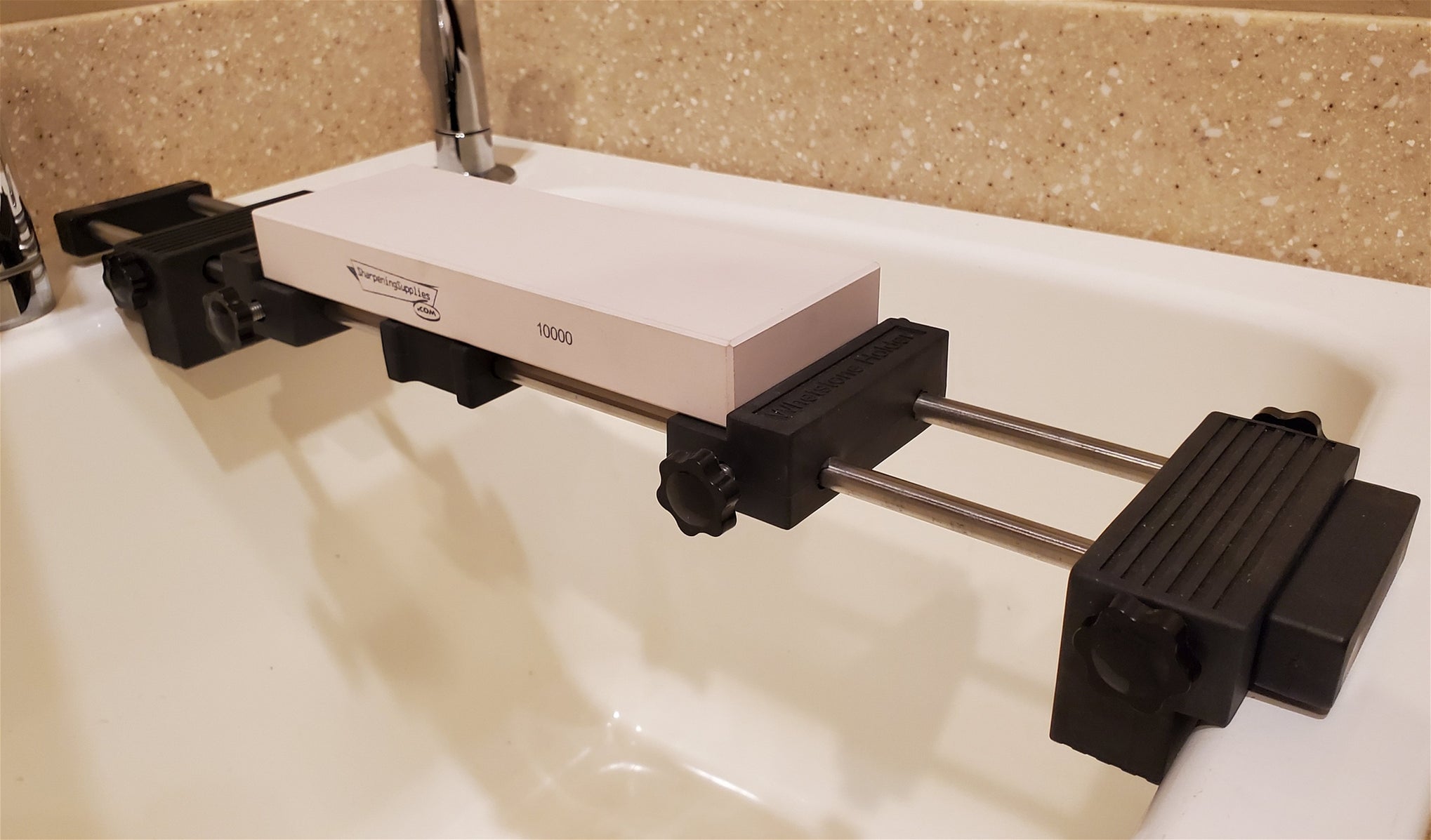 Adjustable Sink Bridge Stone Holder — Sharpening Supplies