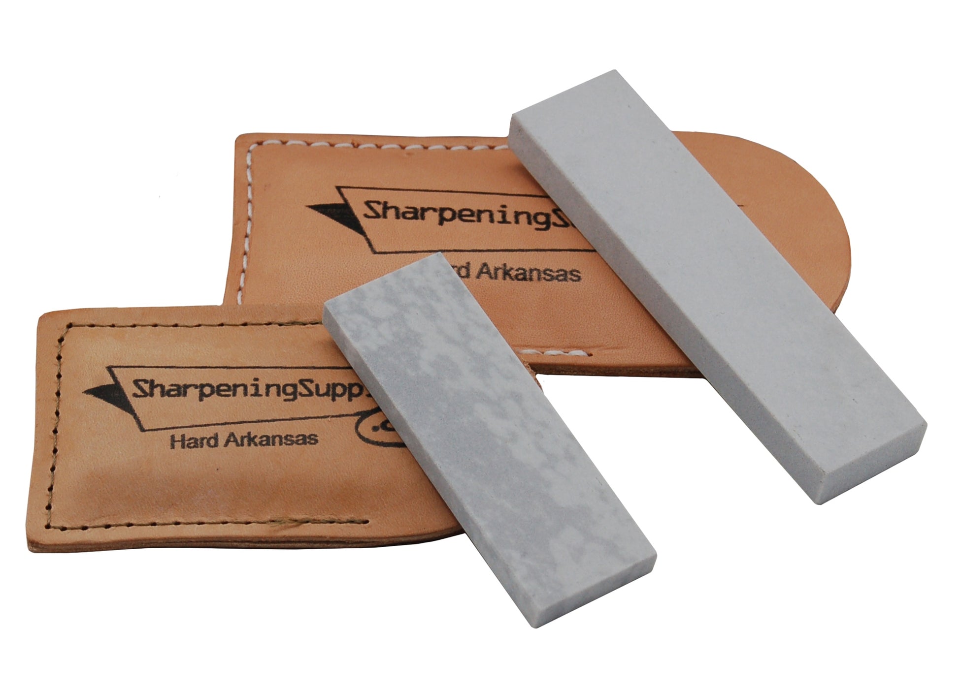 Hard Arkansas Pocket Stone With Leather Pouch — Sharpening Supplies